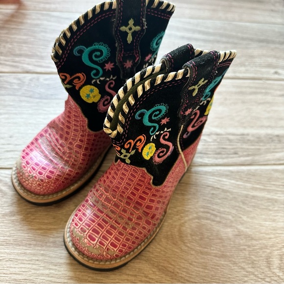 Ariat | Shoes | Ariat Girls Kids Pink Western Dia De Los Muertos Sugar ...